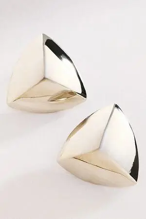 Anthropologie Geometric Triangle Earrgs Silver