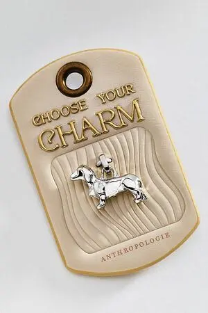 Anthropologie Dog Charm Silver