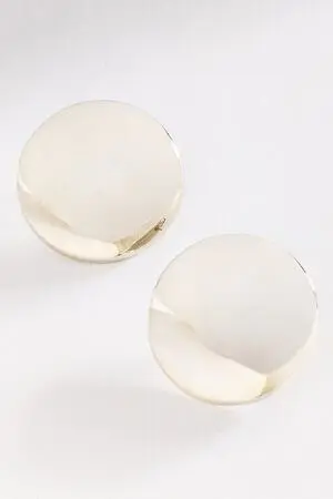 Anthropologie Circle Statement Earrgs Silver