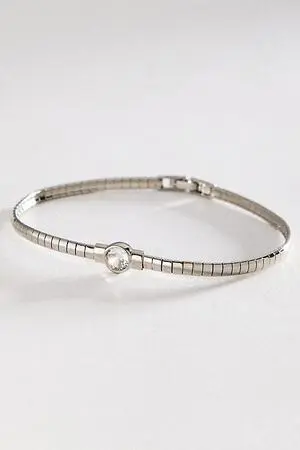 Anthropologie Structured Bezel Bracelet - Silver