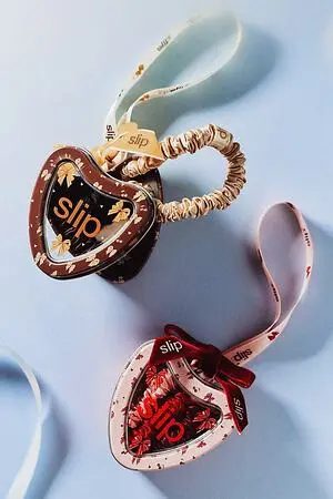 Slip Scrunchie Ornament Coquette Bows - Chocolate