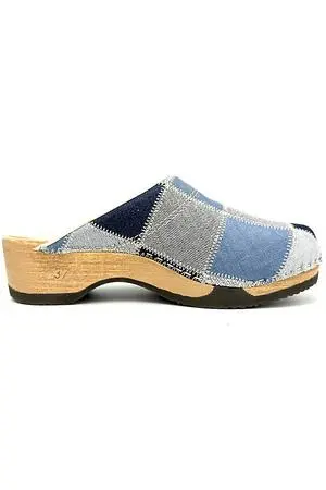 KUNSTEN Patchwork Clogs - Blue