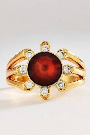 Anthropologie Burst Cocktail Rg - Bronze