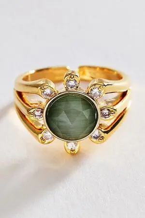 Anthropologie Burst Cocktail Rg - Mint