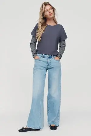Good American Low-rise Loose Wide-leg Jeans