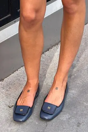 Maeve Foldover Flats Navy