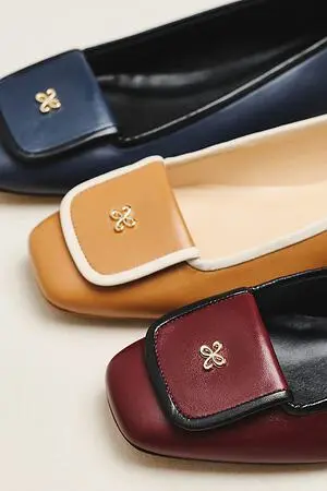 Maeve Foldover Flats Tan