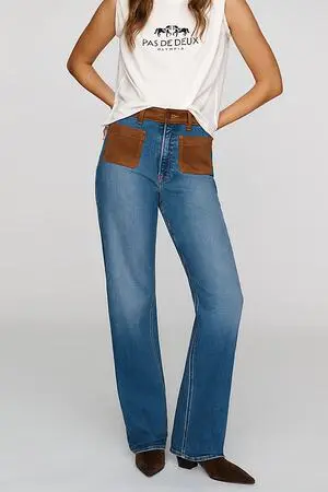 Good American Soft Tech Good True High Rise Straight Leg Jeans