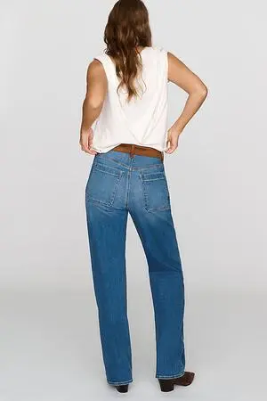 Good American Soft Tech Good True High Rise Straight Leg Jeans