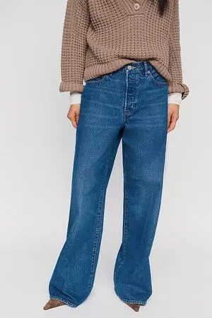 Good American Vtage Low-rise Wide-leg Jeans