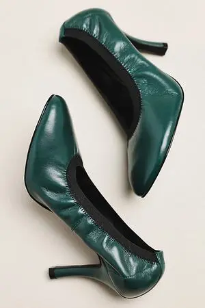 Maeve Sock Pump Heels - Olive