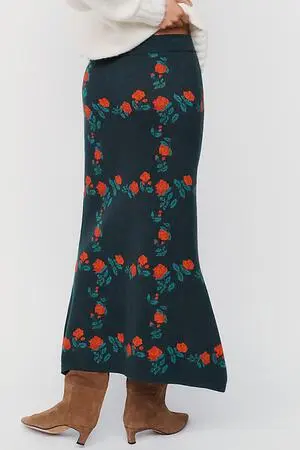 THE TINY BIG SISTER Roses Midi Skirt