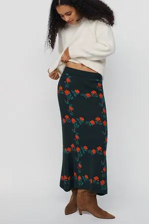 THE TINY BIG SISTER Roses Midi Skirt