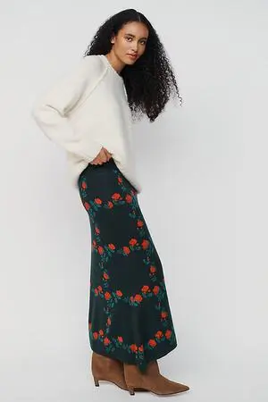 THE TINY BIG SISTER Roses Midi Skirt
