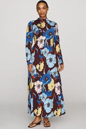 DE LORETA Mandy 100% Cotton Knit Maxi Dress