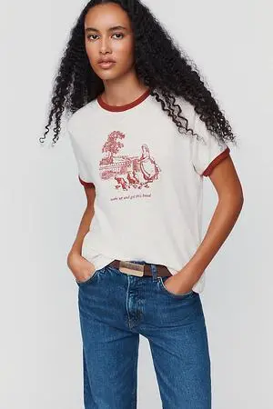 PILCRO Cotton Heritage 100% Cotton Rger Tee - Neutral Pattern