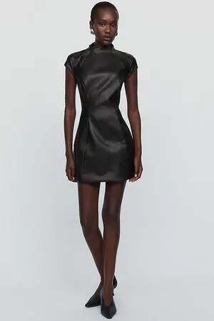 Bardot Delphie Faux Leather Mi Dress