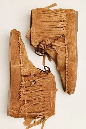 Anthropologie Frged Moccas Boots Tan