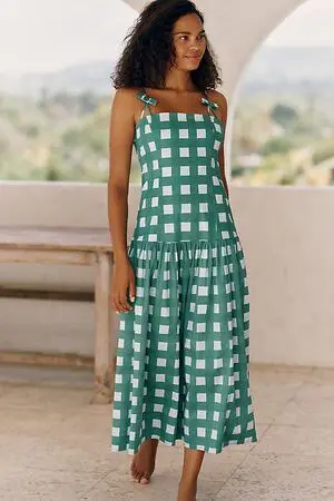 English Factory Drop-waist Midi Dress