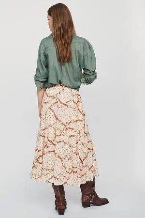 Greylin Megan Godet Midi Skirt
