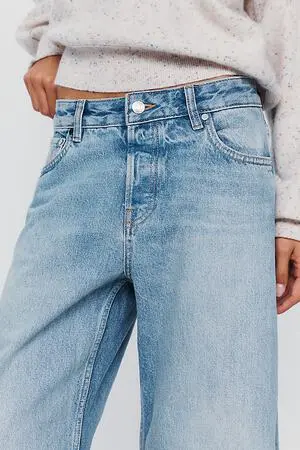 EB DENIM Shifter Bowed Mid-rise Tapered Jeans