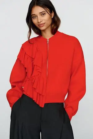 Essentiel Antwerp Kodi Zip Up Cardigan - Firestarter