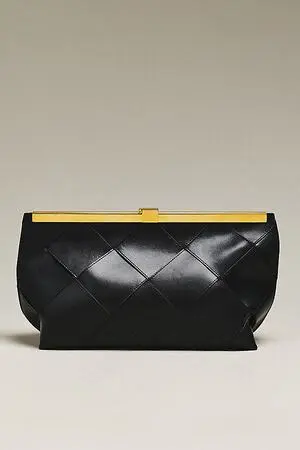 ANINE BING Braided Leather Clutch
