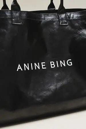 ANINE BING Leo Coated Canvas Tote Bag