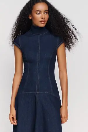 ALIGNE Monroe Godet Denim Maxi Dress