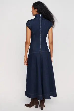 ALIGNE Monroe Godet Denim Maxi Dress