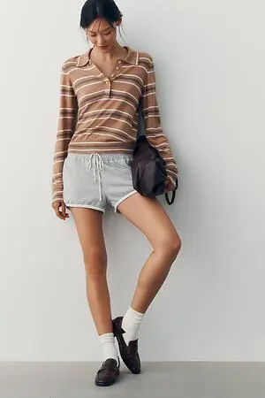 Varley Mayra Knit Polo Top