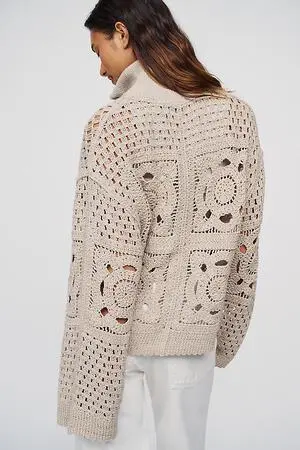 Anthropologie Claret Crosette Cotton Wool Blend Cardigan