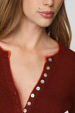 525 Emmele Layered Henley Top