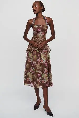 ELEVATOR DISCO Scarlet 100% Cotton Midi Dress