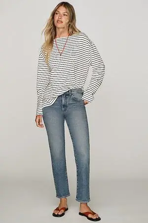 Paige Reece High Rise Slim Straight Jeans - Arches