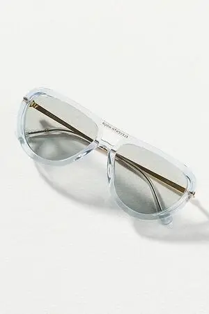 ELEVENTH HOUR Wrapped Aviator Sunglasses - Translucent Teal