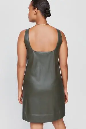 Maeve Keiko Faux Leather Mi Dress