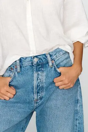 AGOLDE Spiral Mid-rise Barrel-leg Jeans - Venture