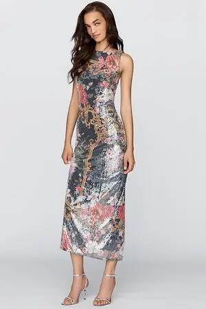 Bhldn Sequed Maxi Dress - Black Pattern