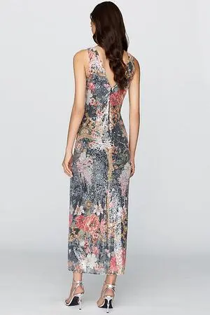 Bhldn Sequed Maxi Dress - Black Pattern