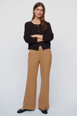 Anthropologie Mod Flared Trousers Pants - Camel