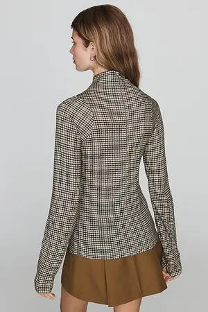 Rag & Bone Shaw Paneled Long-sleeve Turtleneck Top