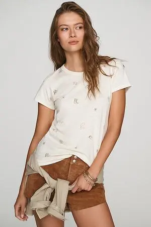 Rag & Bone Cotton Graphic Tee - Neutral Pattern