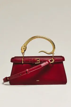 Jw Pei Elena Snake Top Handle Bag Red