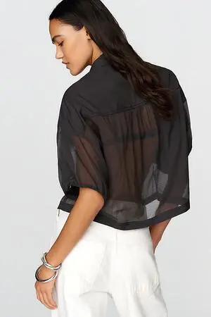 PILCRO Qucy Sheer Studded Blouse