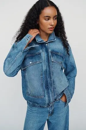 PILCRO Denim Zip-front Jacket