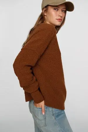 Anthropologie Wool Blend Off Shoulder Sweater