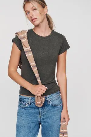 Anthropologie Evan Wool Blend Ba Tee Olive