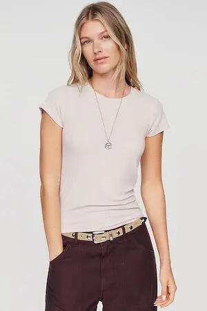 Anthropologie Evan Wool Blend Ba Tee Tan