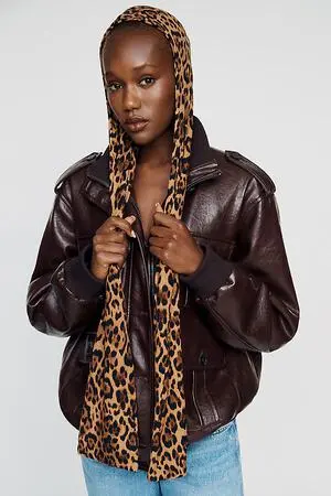 Anna Sui Balaclava Hooded Scarf - Leopard